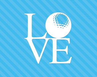 Golf Ball With Crossed Clubs Vinyl Decal - Etsy