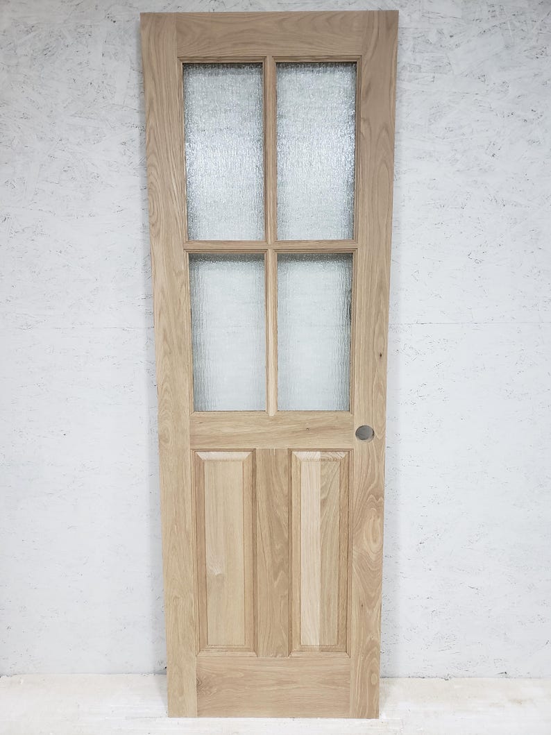 Solid Wood Pantry Door, Reeded Glass, Custom French Door - Etsy