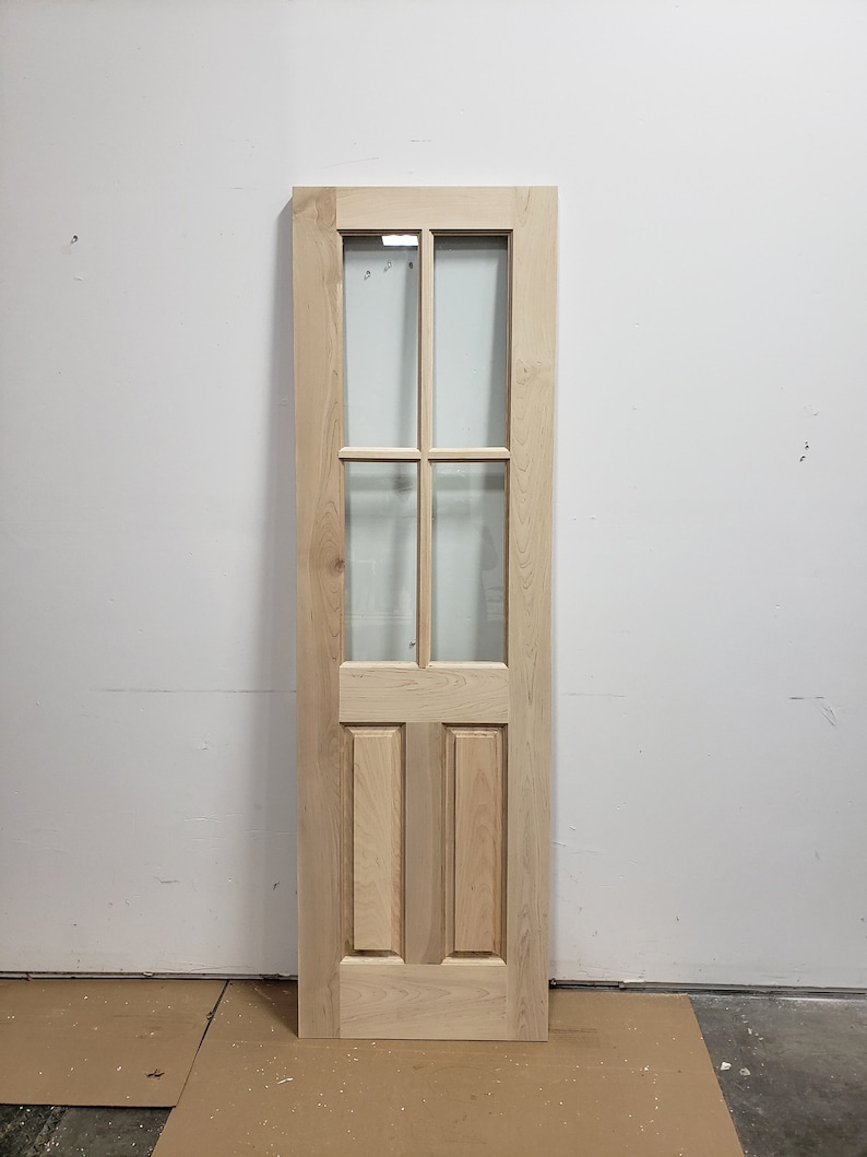 Solid Wood Pantry Door, Reeded Glass, Custom French Door - Etsy
