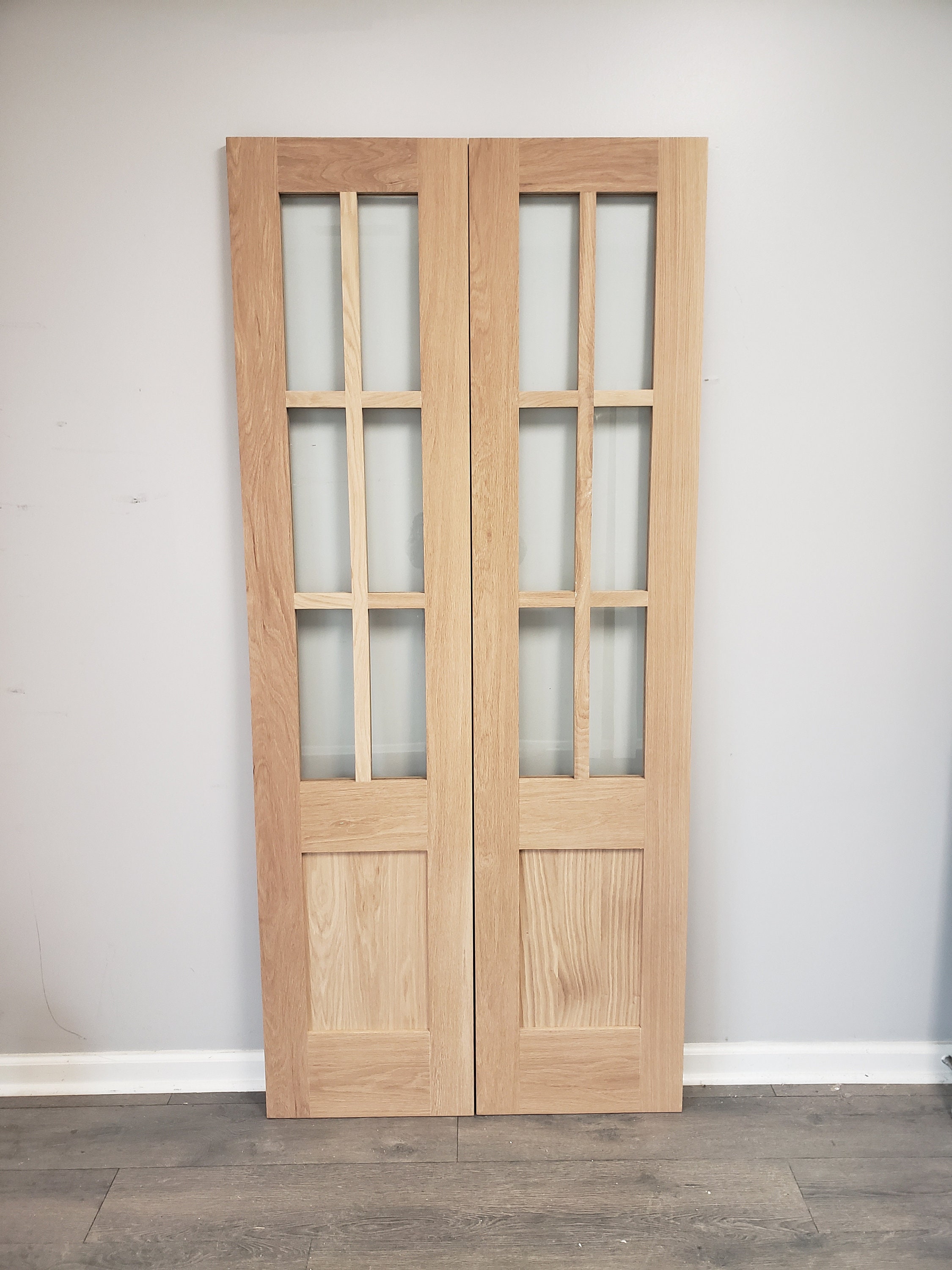 Custom Shaker French Doors, Solid Wood Interior Doors, Six Lite - Etsy