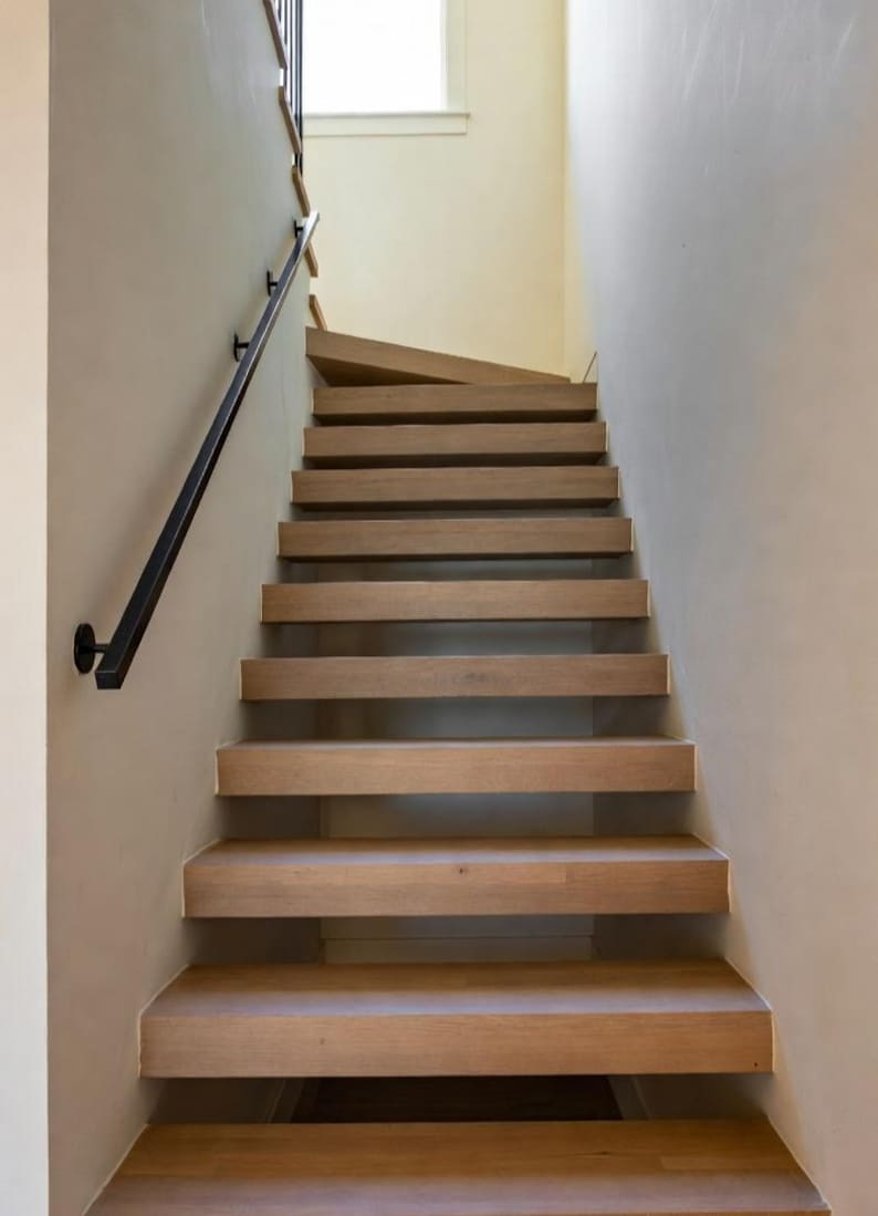 White Oak Stair Treads, Floating Stairs - Etsy