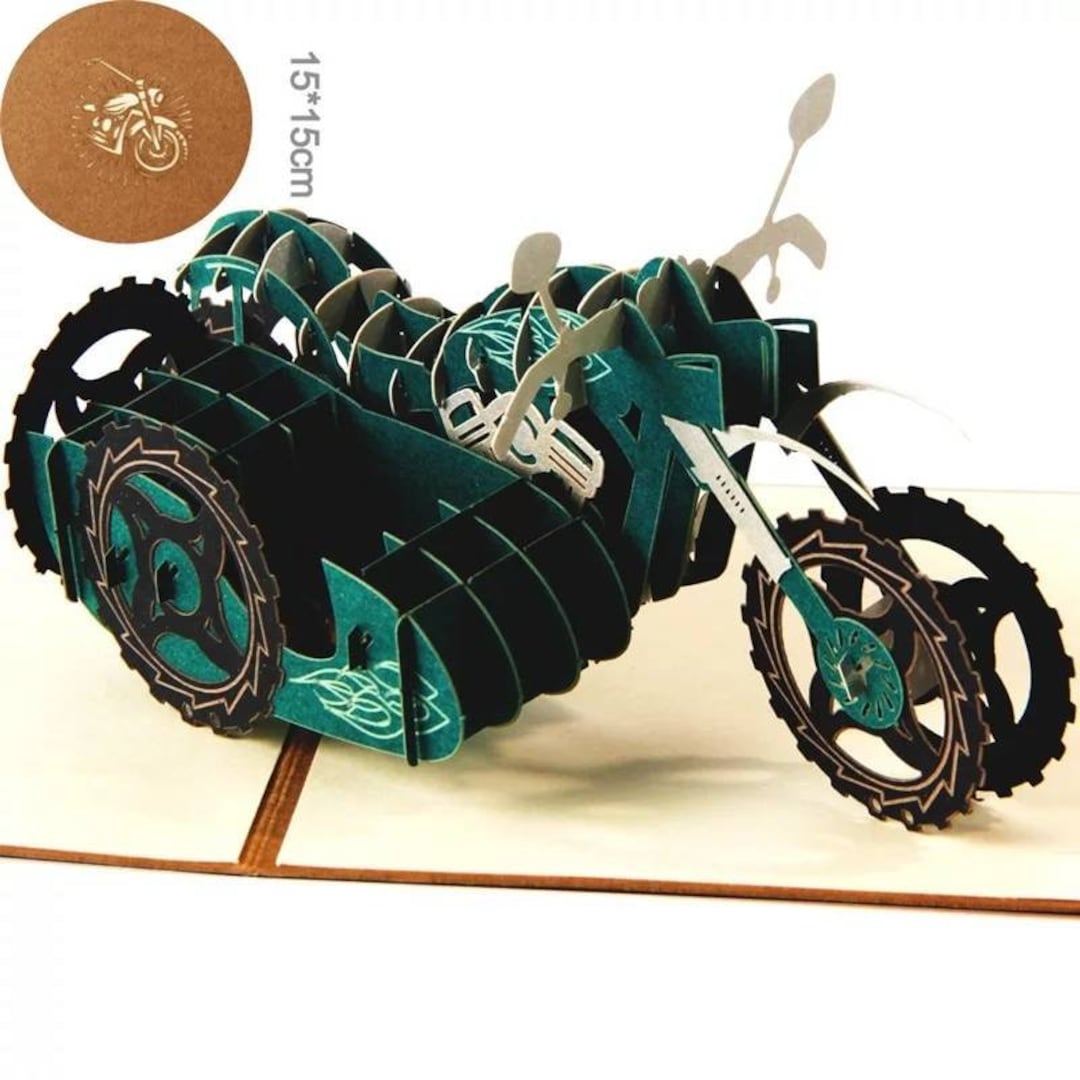 Motorbike 3d Pop up Greeting Card Bike Pop up Birthday Card - Etsy UK