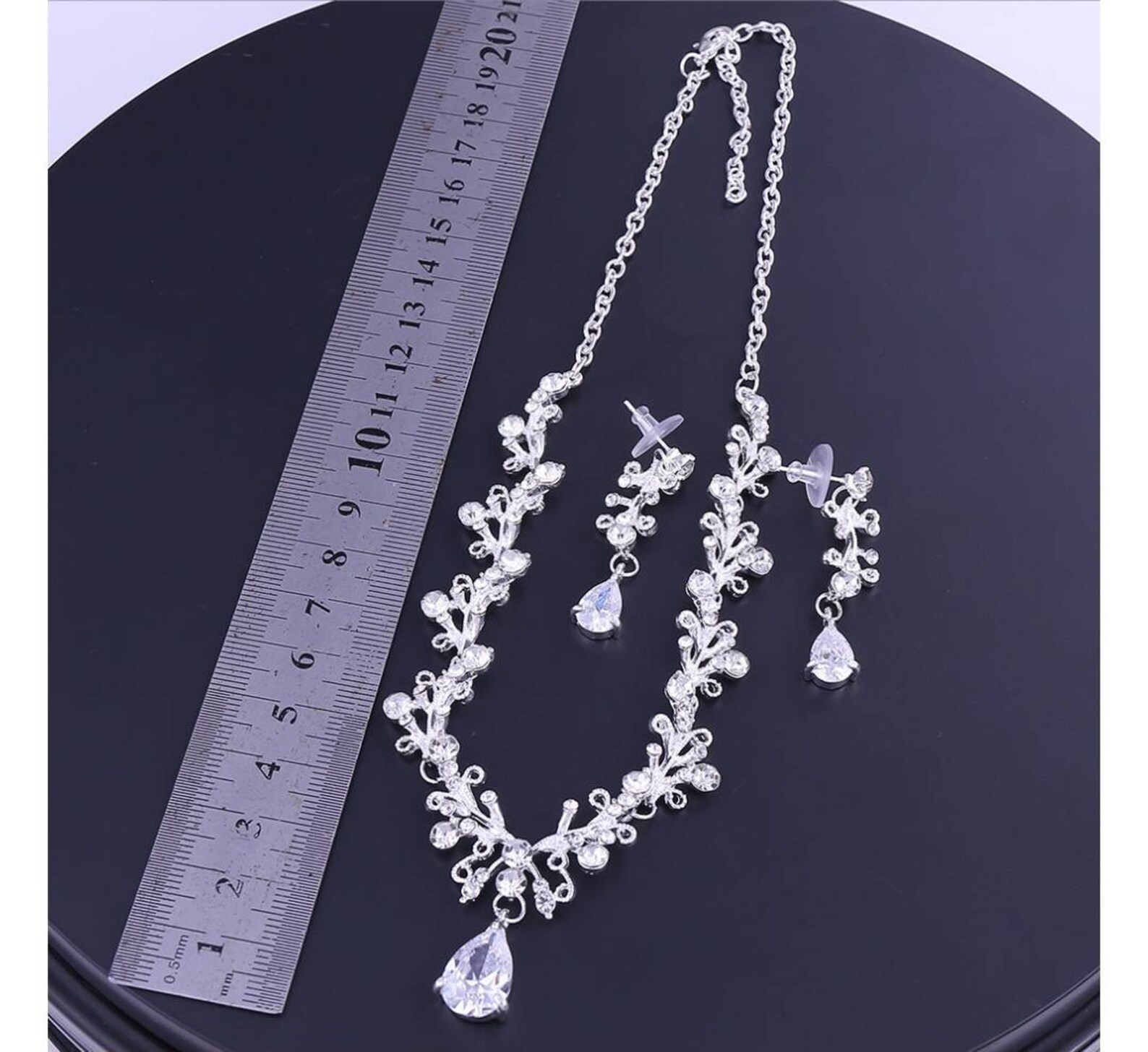 Crystal Rhinestone Wedding Jewellery Set Wedding Tiara - Etsy UK