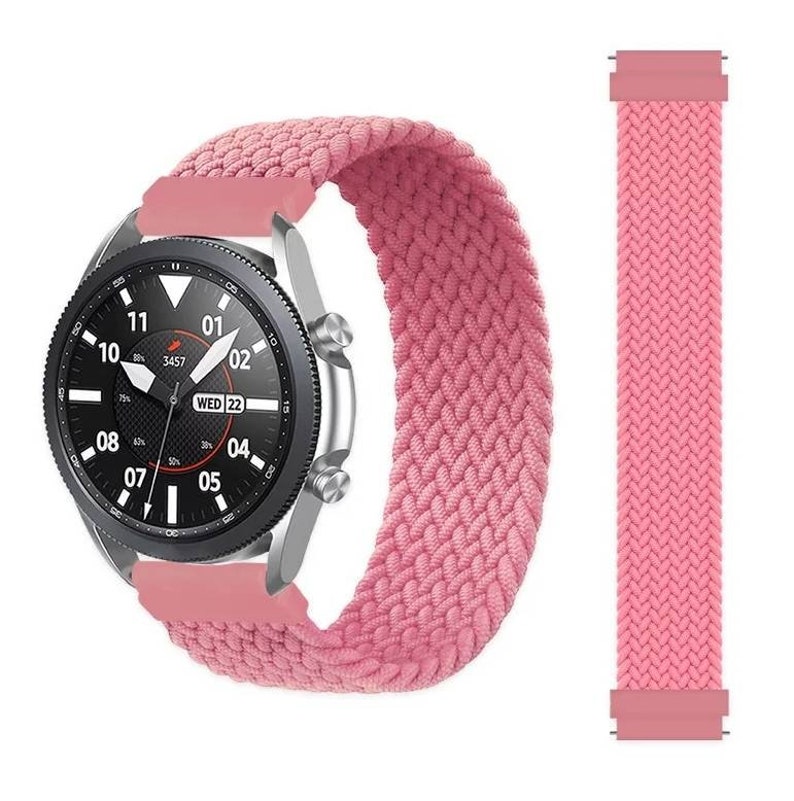 Braided Pink Punch Smart Watch Fabric Strap Nylon Watch - Etsy UK