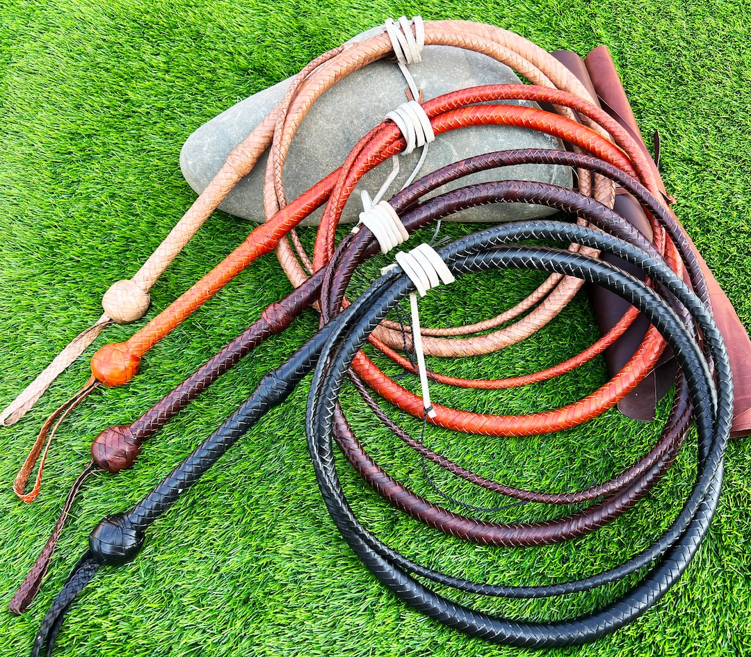Leather Bullwhip: Indiana Jones Style, Vegetable Tanned, Size 4ft-12ft ...