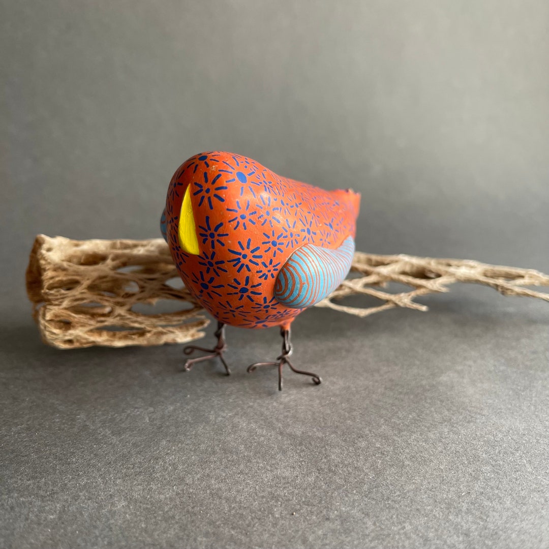 Little Handmade Bird Sculpture for Small Displays Art Shelf Christine ...