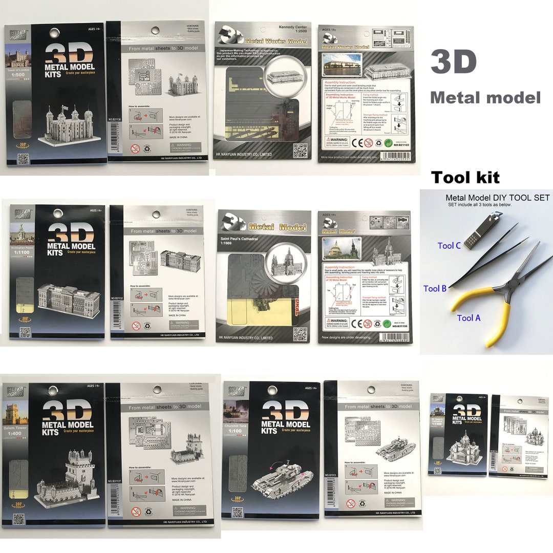 3D Metal Model KITS DIY Miniatures Buildings Instruments Laser Cut DIY ...