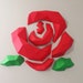 Rose 50cm 3D Paper Model Templates PDF Flower Wall Decor | Etsy