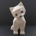 Kitten Papercraft Template PDF 3D Paper Model Cat Home - Etsy Canada