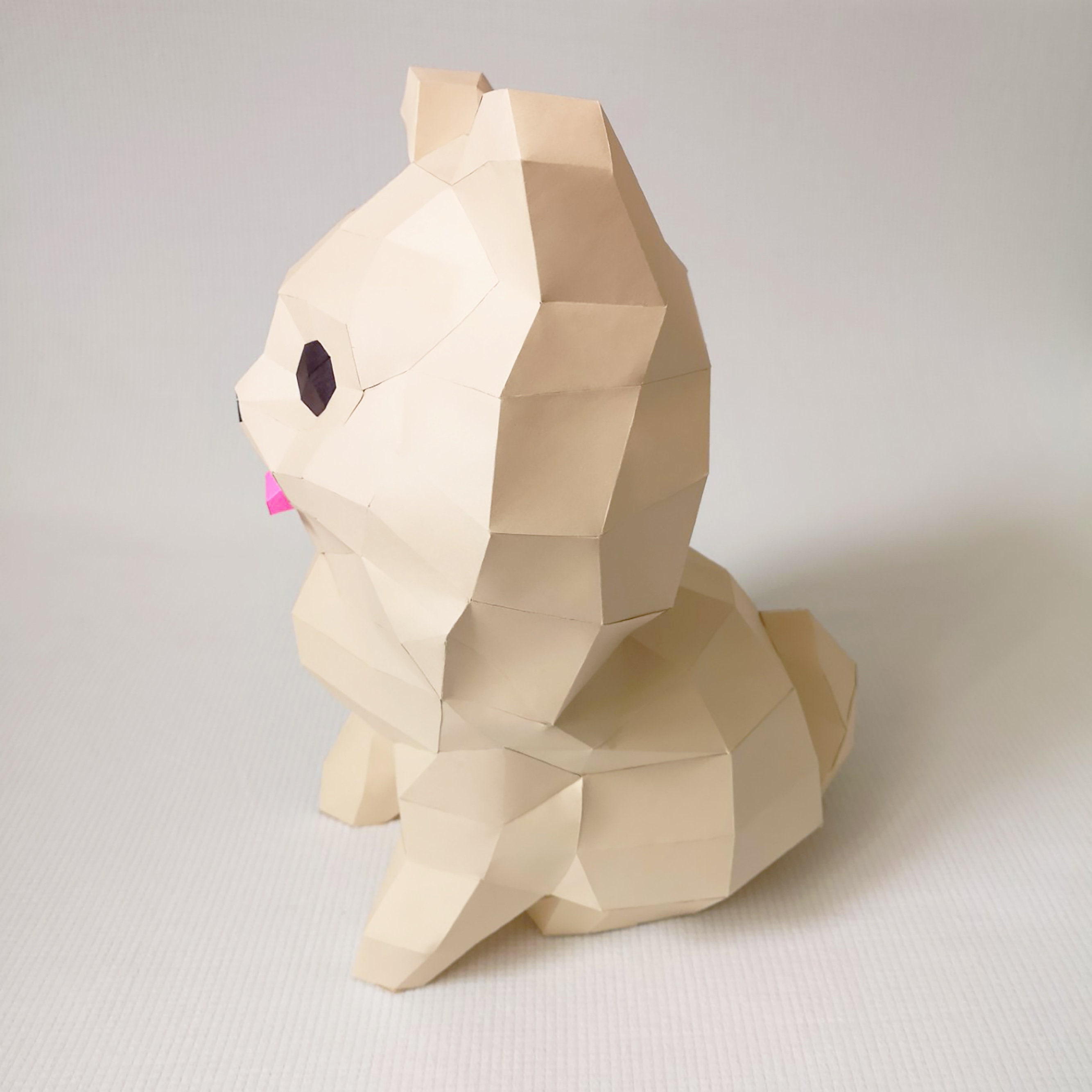 Pomeranian 40cm, 3D Paper Model Template, PDF, Dog, Home Decor, DIY ...