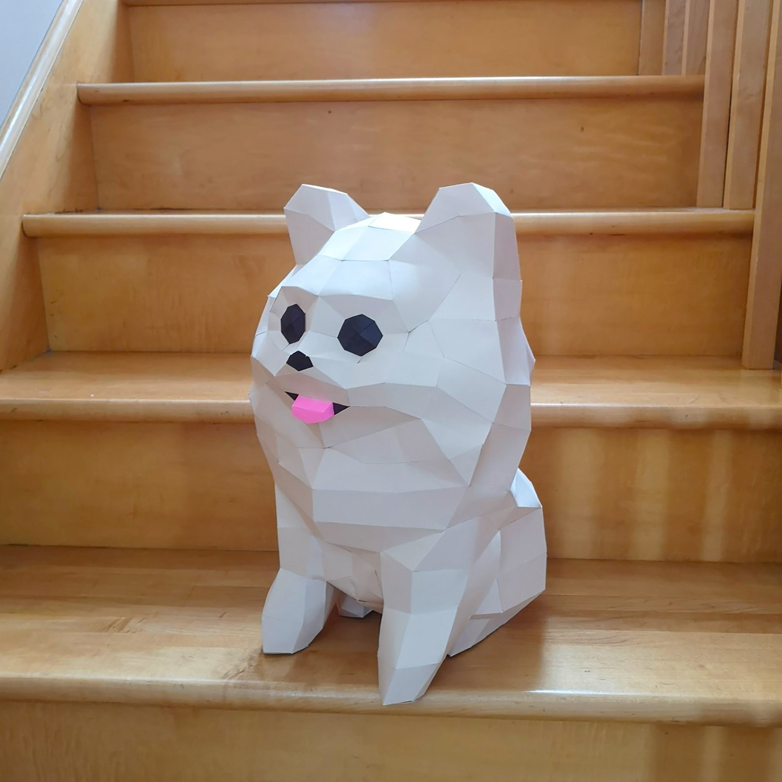 Pomeranian 40cm, 3D Paper Model Template, PDF, Dog, Home Decor, DIY ...