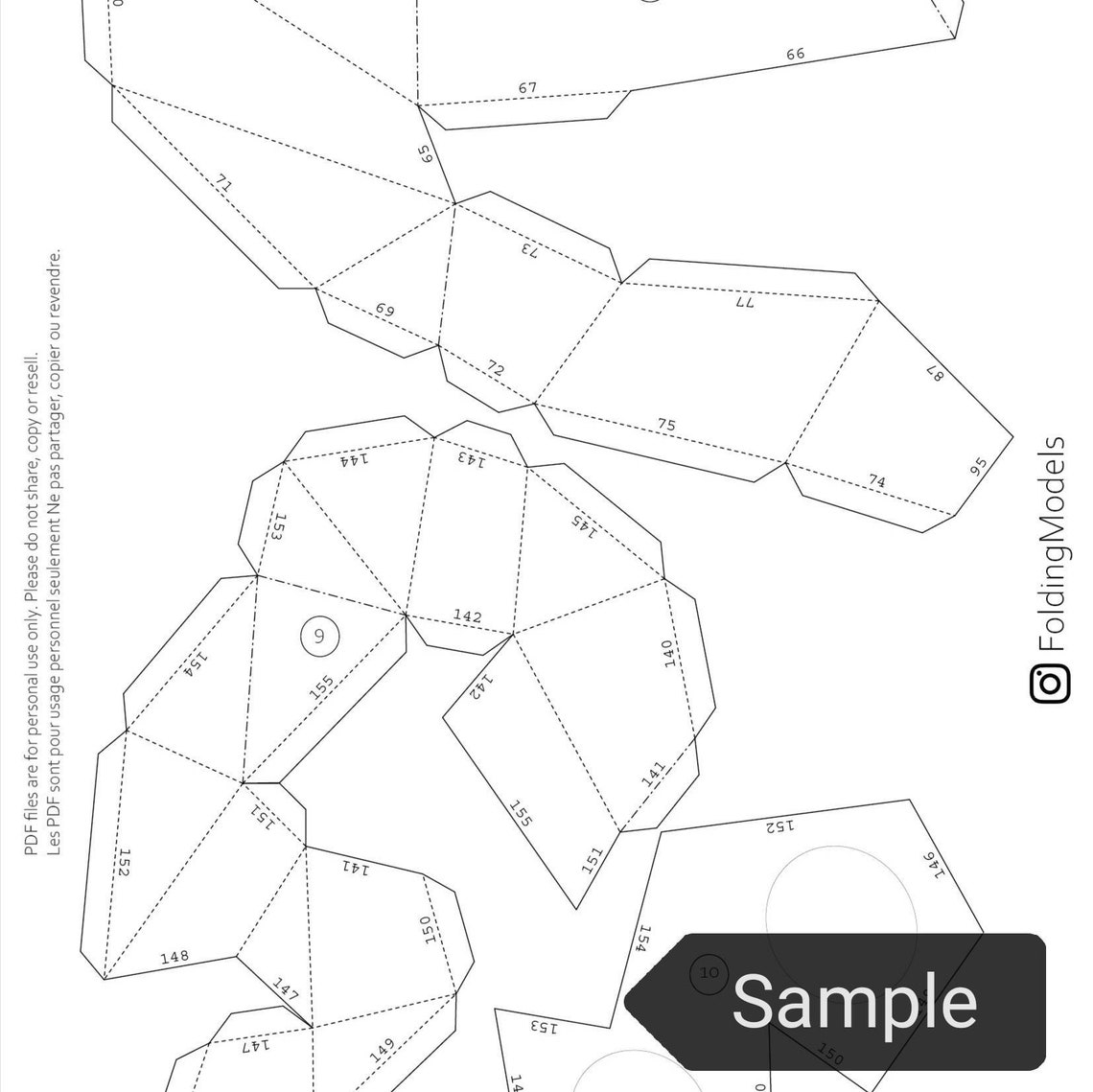 Rose 50cm 3D Paper Model Templates PDF Flower Wall Decor - Etsy Canada