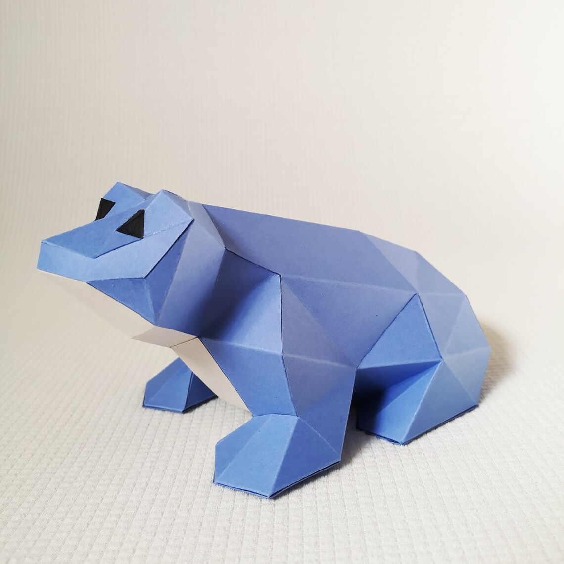 Frog Template PDF 3D Paper Model Home Decor Room Decor - Etsy