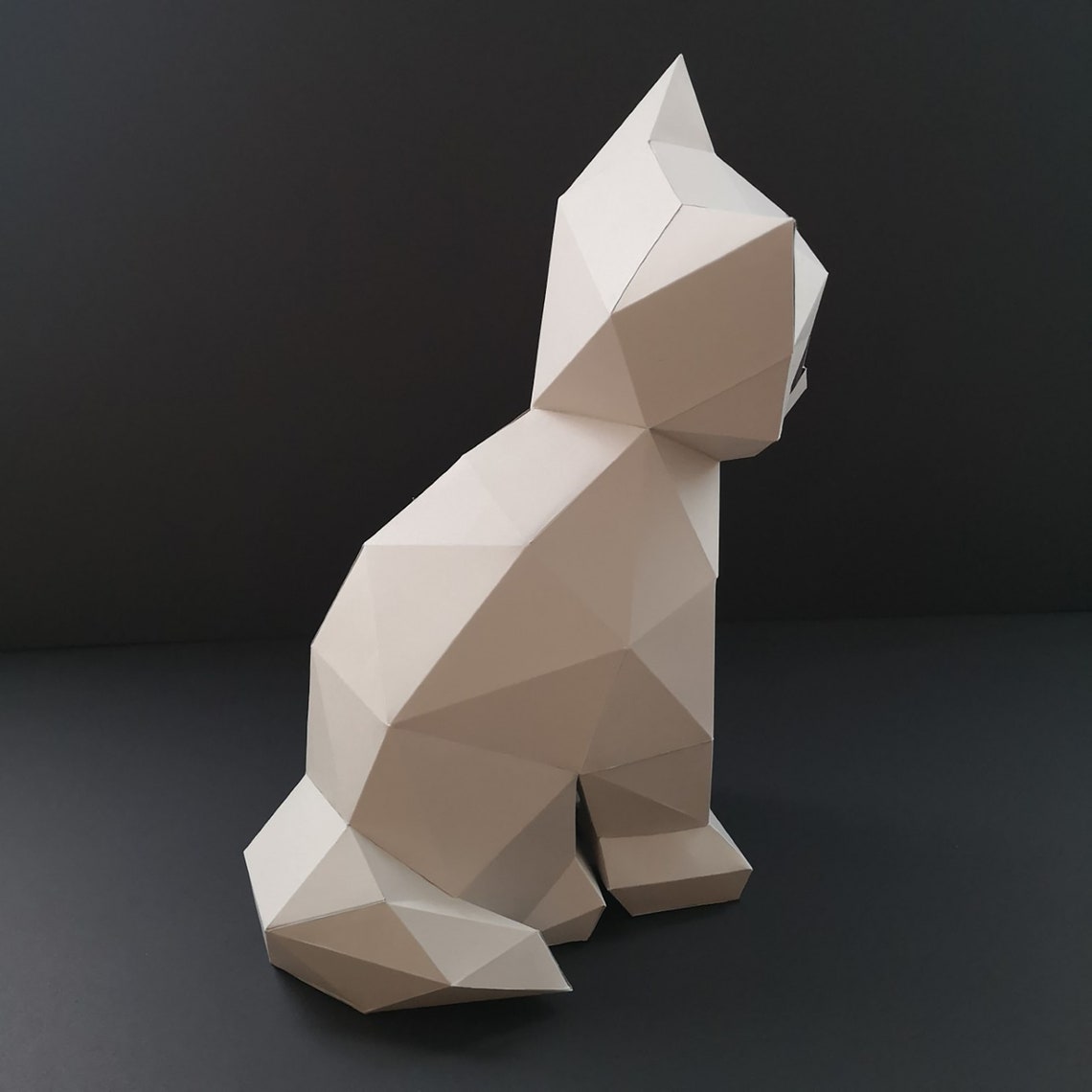 Kitten Papercraft Template PDF 3D Paper Model Cat Home - Etsy