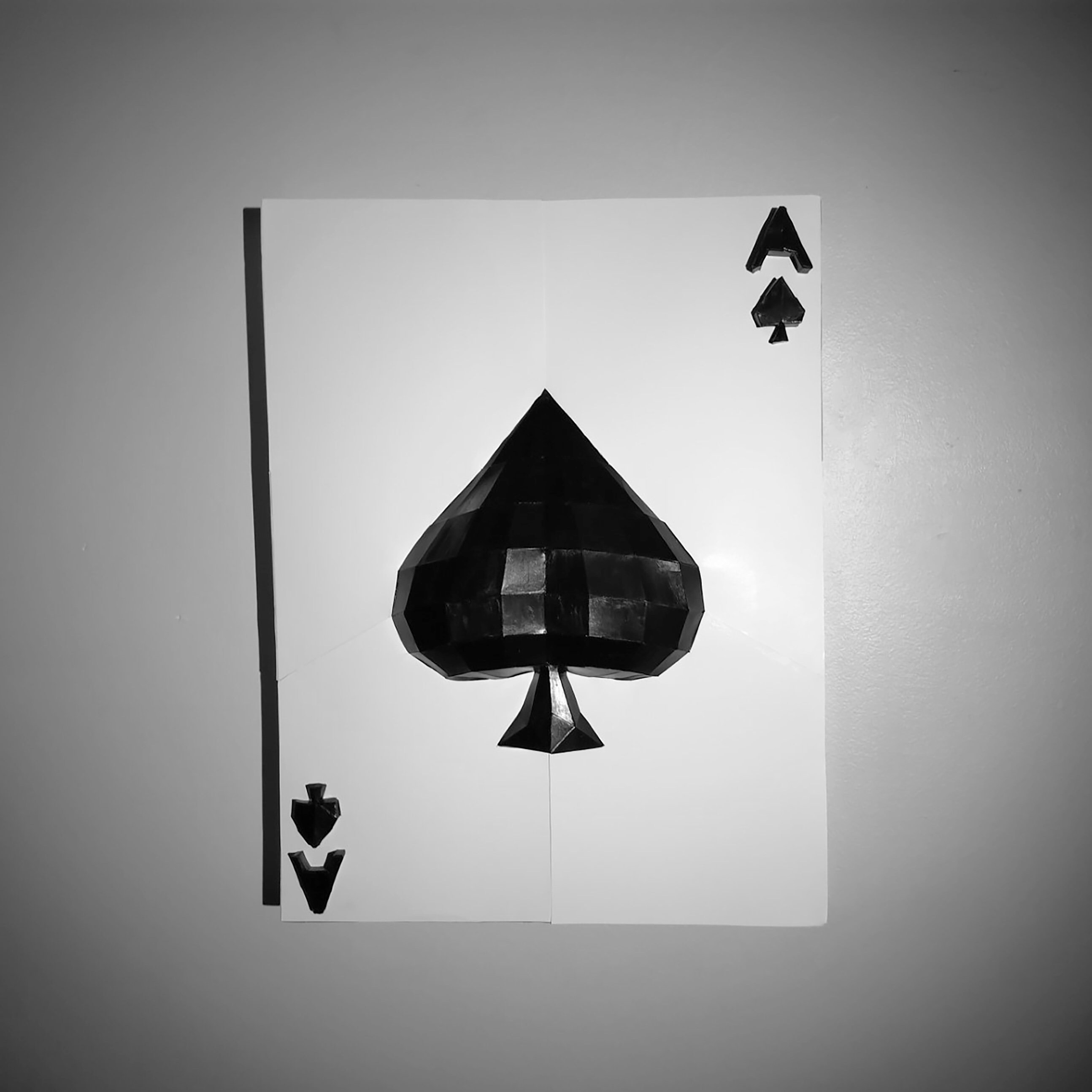 Ace of Spades, 3D Paper Model Template PDF, Wall Decor, DIY, Papercraft ...