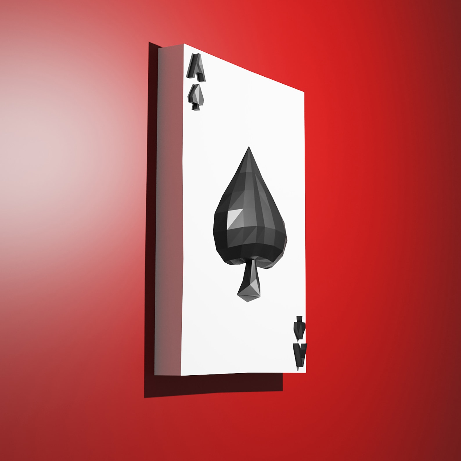 Ace of Spades 3D Paper Model Template PDF Wall Decor DIY - Etsy