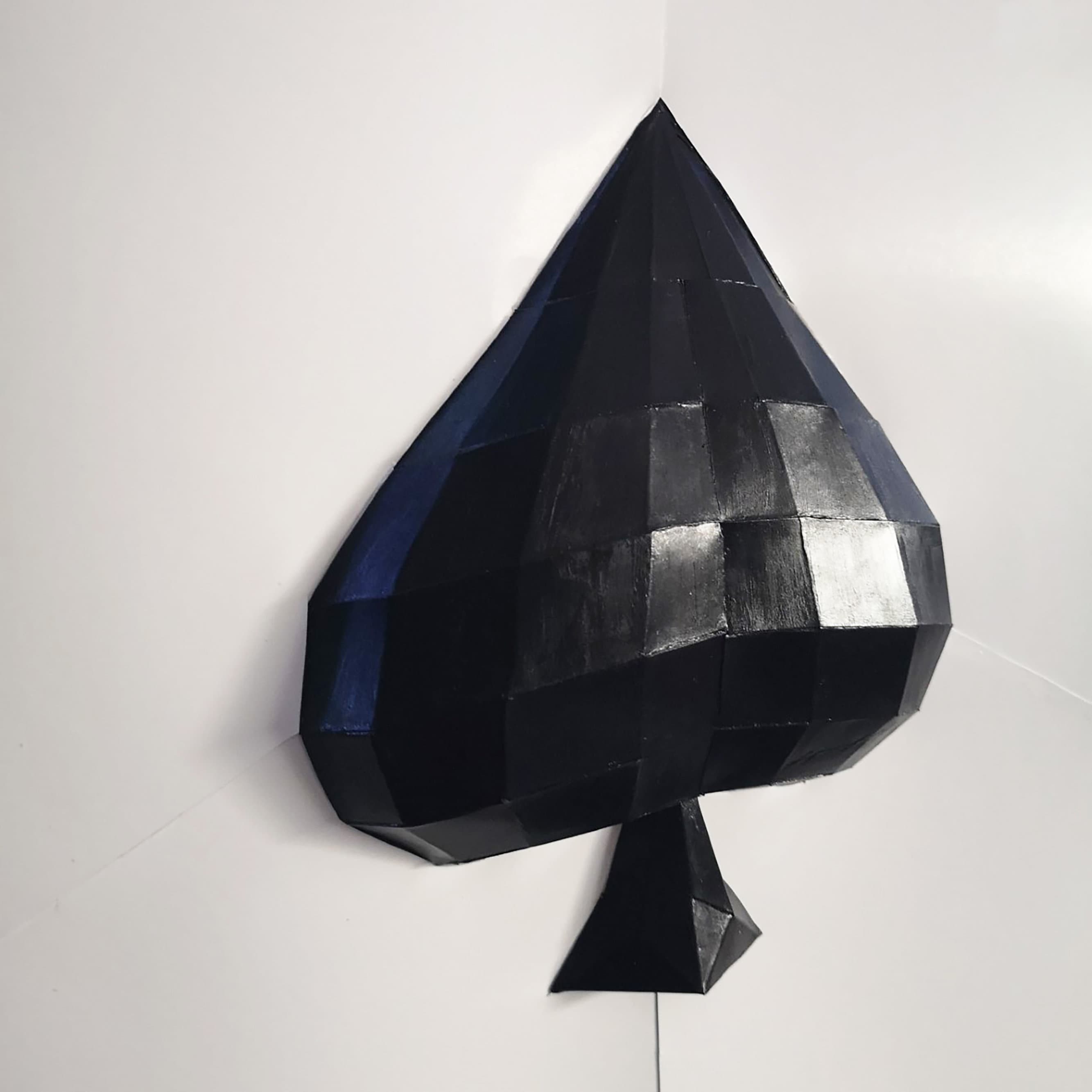 Ace of Spades 3D Paper Model Template PDF Wall Decor DIY - Etsy