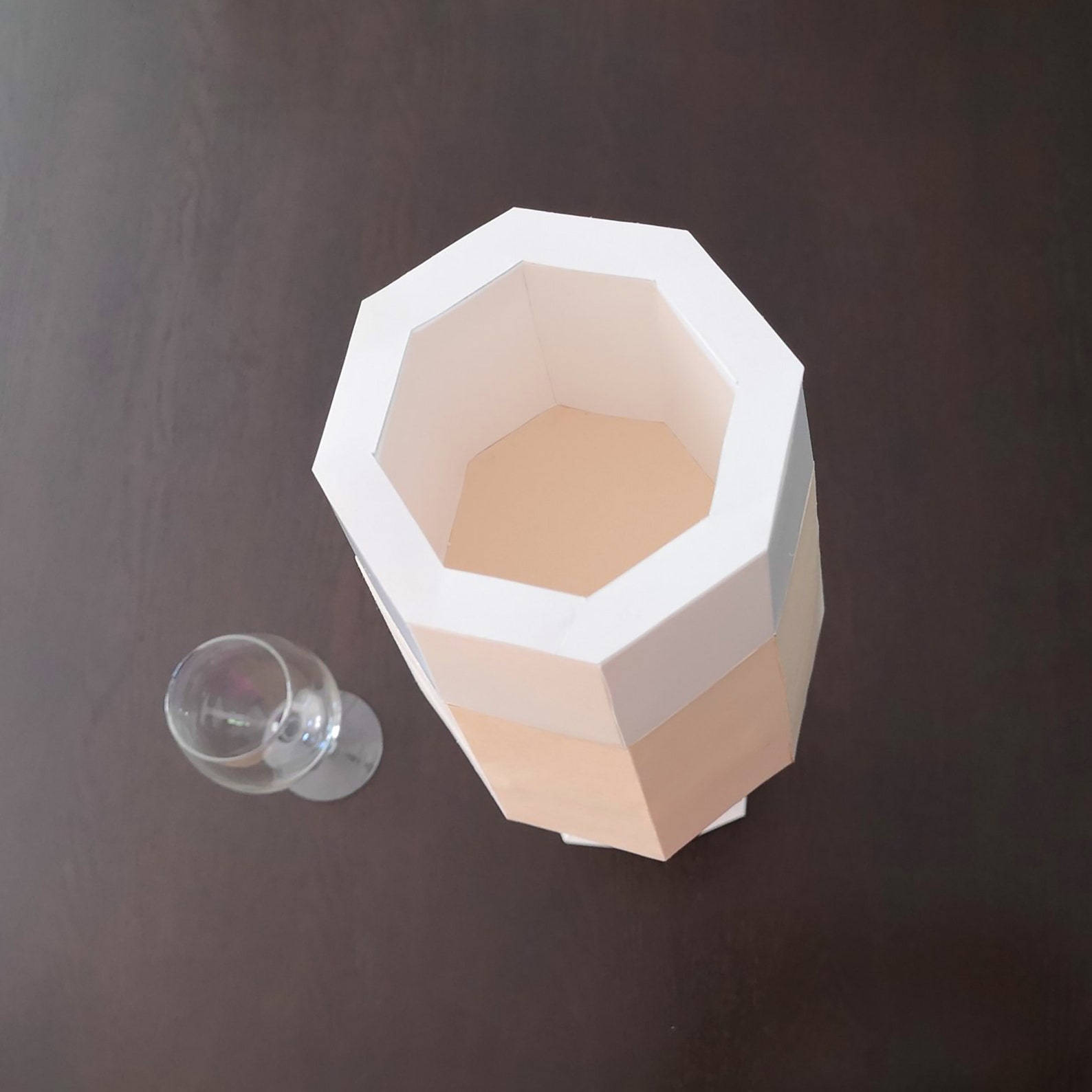 Big Paper Glass, 3D Paper Model Template, PDF, Champagne, Wine ...
