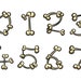 Skeleton Bones Font Letter Alphabet ABC Cartoon PNG for Children's ...