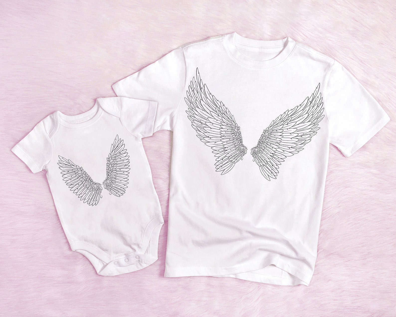 20 Beautiful Feather Angel Wings Illustration Collection Clip Art ...