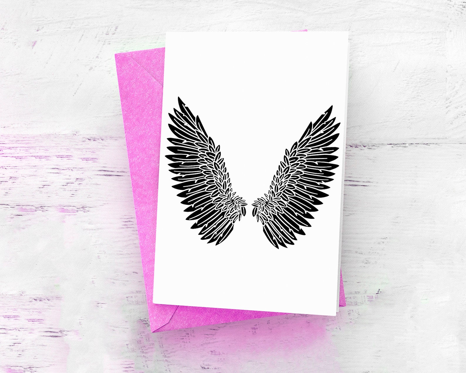 20 Beautiful Black Bird Feather Angel Wings Illustration Collection ...