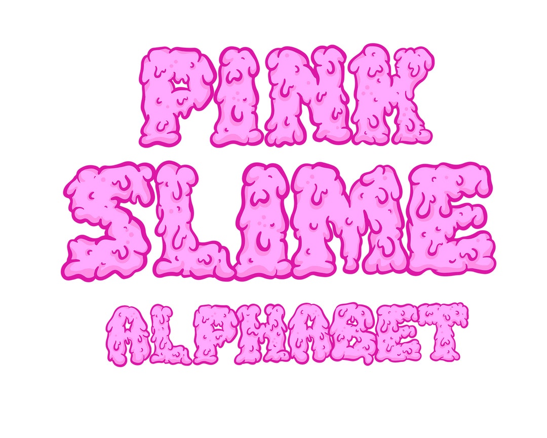 Slime Snot Bogies Font Letter Alphabet ABC Cartoon PNG for - Etsy
