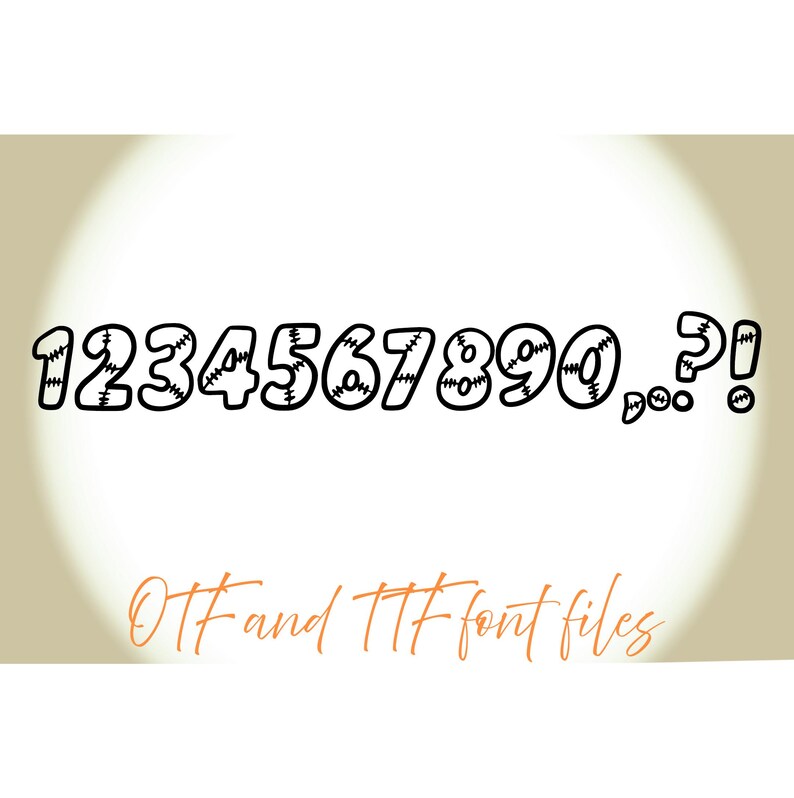 Frankie Stitch Lettering ABC Text Font Typeface Halloween OTF ...