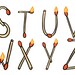 Matchstick Fire Wood Lettering Font Alphabet Match SVG PNG - Etsy