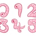 Pink Worm Snake Font Letter Alphabet ABC Cartoon PNG for Children's ...