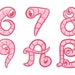 Pink Worm Snake Font Letter Alphabet ABC Cartoon PNG for Children's ...