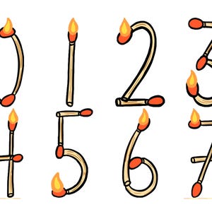 Matchstick Fire Wood Lettering Font Alphabet Match SVG PNG - Etsy