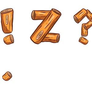 Wood Log Tree Woodland Font Letter Alphabet ABC Cartoon PNG for ...