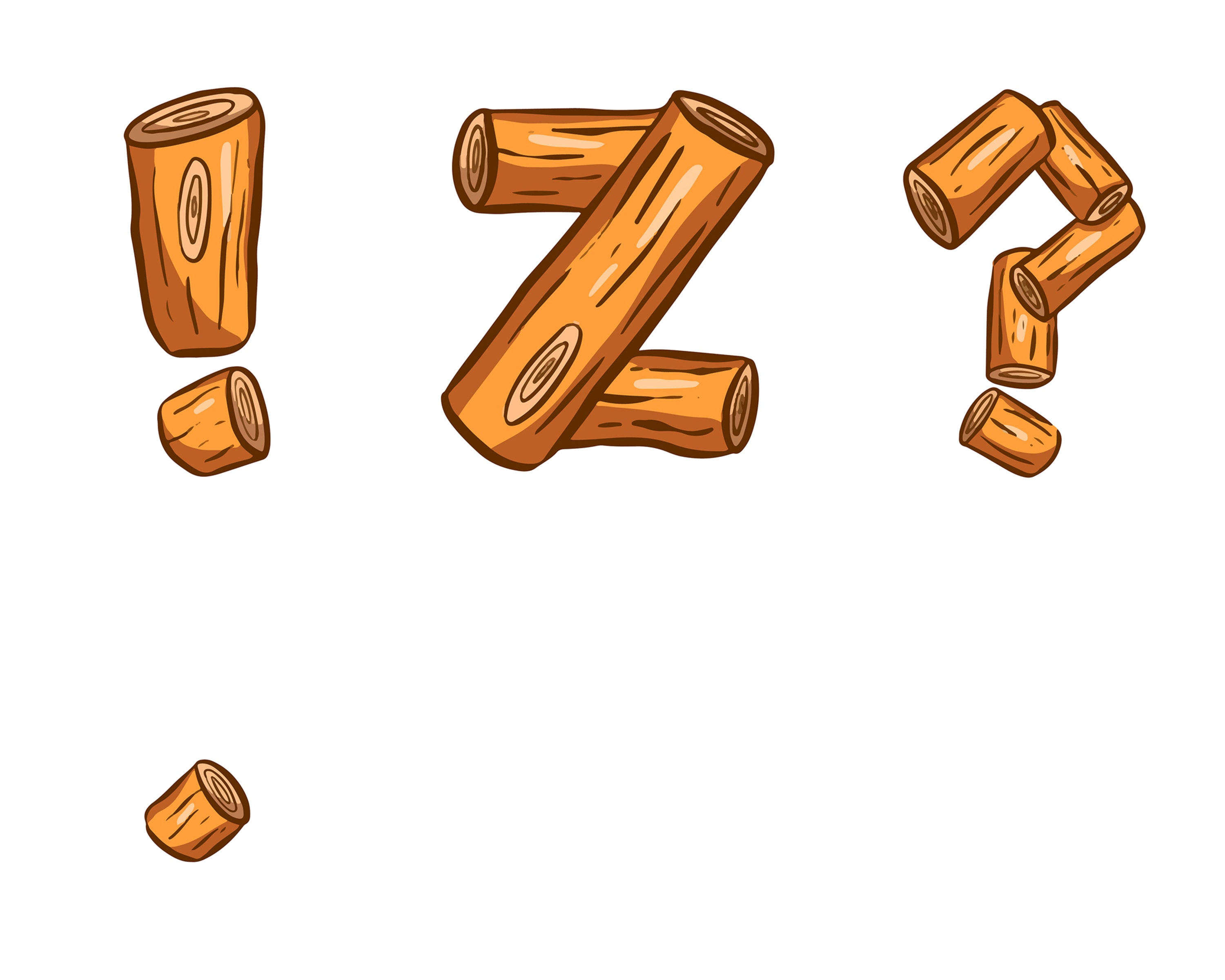 Wood Log Tree Woodland Font Letter Alphabet ABC Cartoon PNG for ...