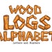 Wood Log Tree Woodland Font Letter Alphabet ABC Cartoon PNG for ...