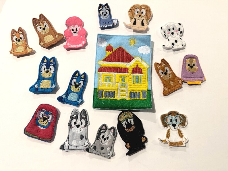Bluey Finger Puppets - Etsy