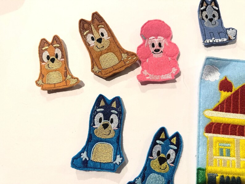 Bluey Finger Puppets - Etsy