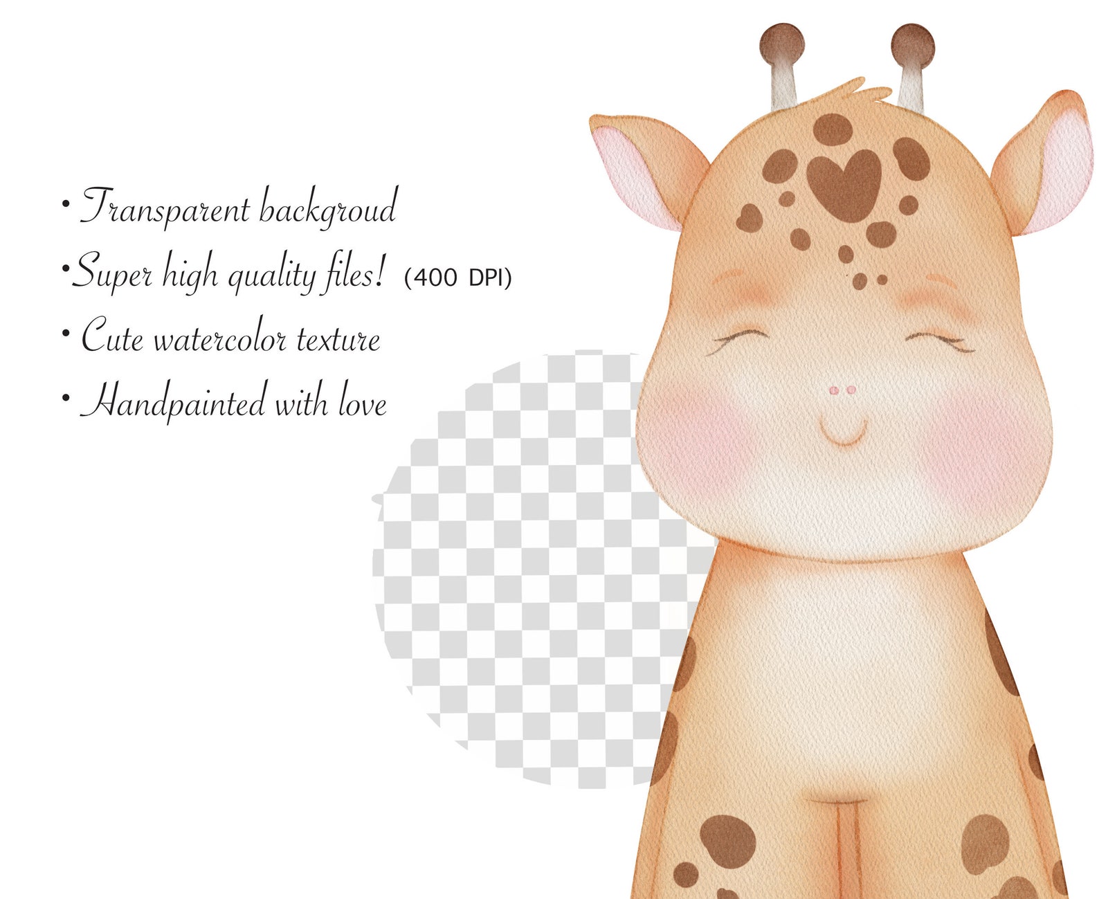 Watercolor Safari Animals Clipart Safari Animals Birthday Png Cute Baby ...