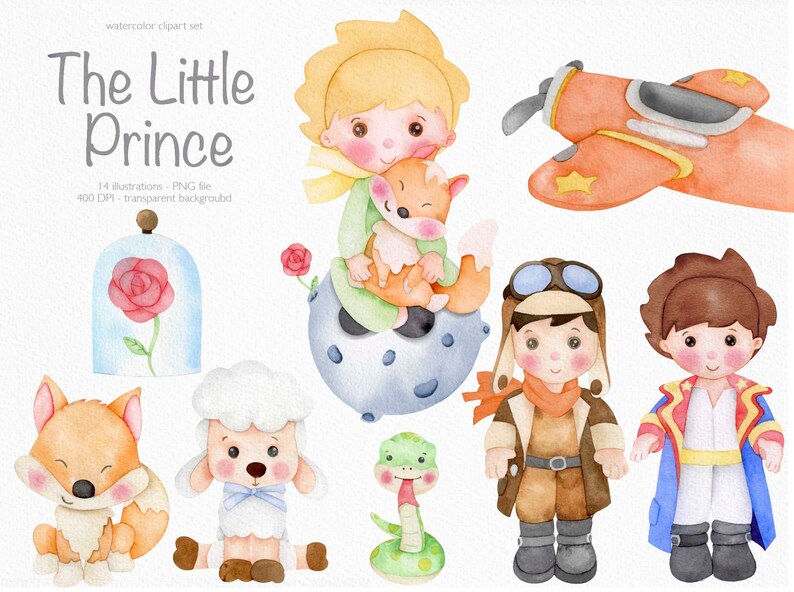Acuarela El principito clipart, le petit prince clipart, descarga ...