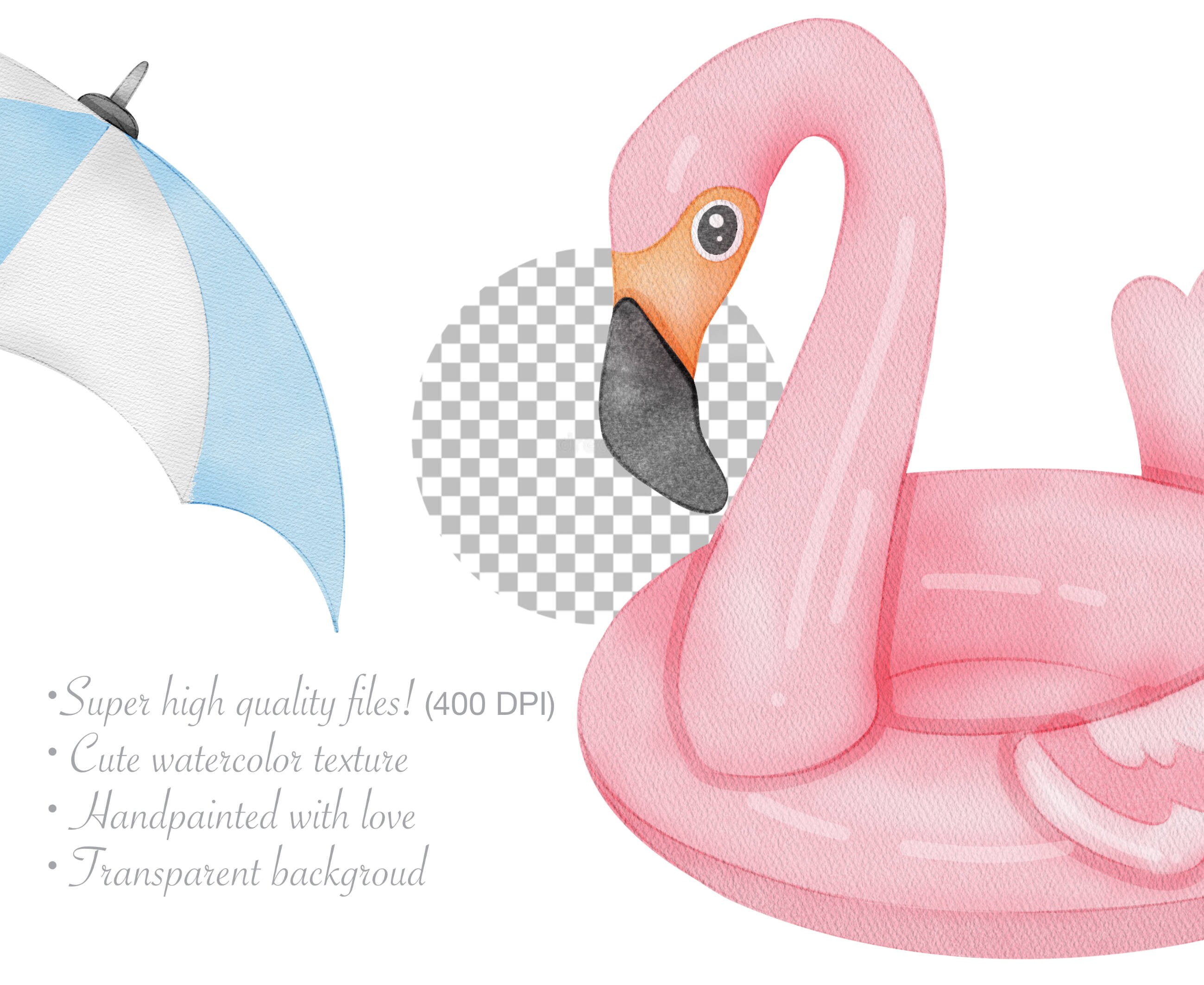 Watercolor Pool Party Clipart Set Summer Party Clipart Watercolor ...