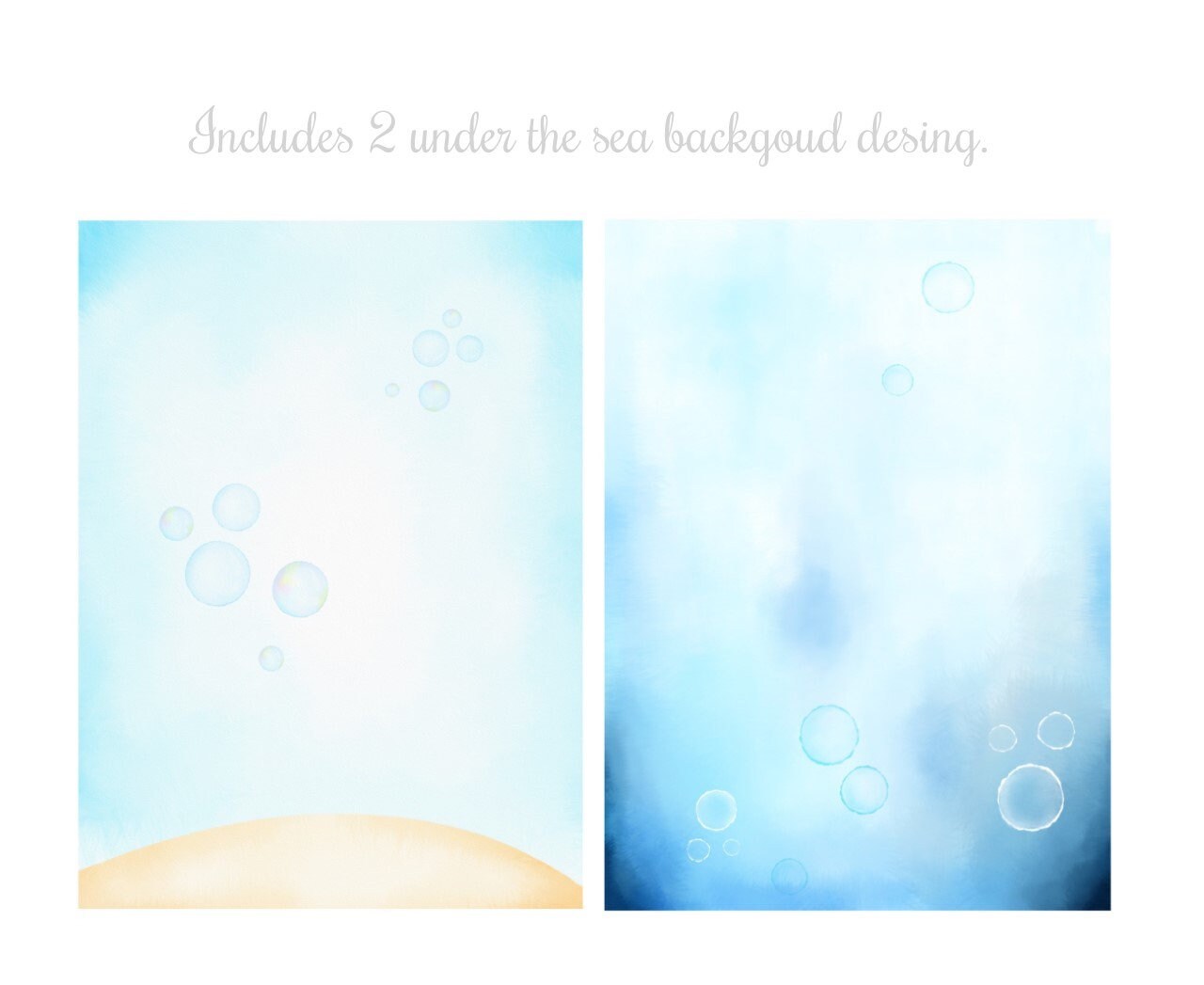 Watercolor Under the Sea Girl Clipart Set, Baby Girl Under the Sea Png ...