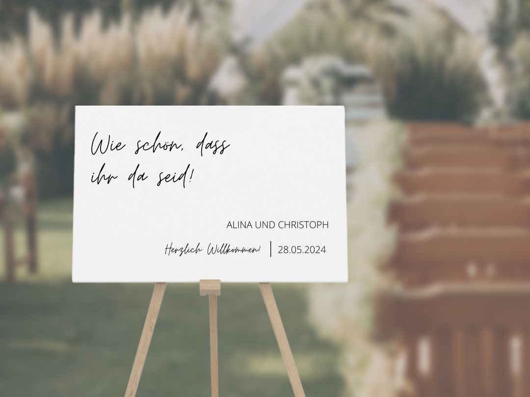 Wedding Welcome Sign how Nice That You Are Here in Landscape Format ...