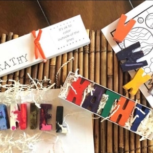 Crayons Custom Name - for Coloring or Decor - Etsy
