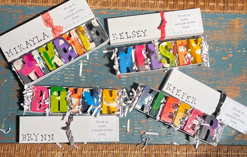 Crayons Custom Name - for Coloring or Decor - Etsy