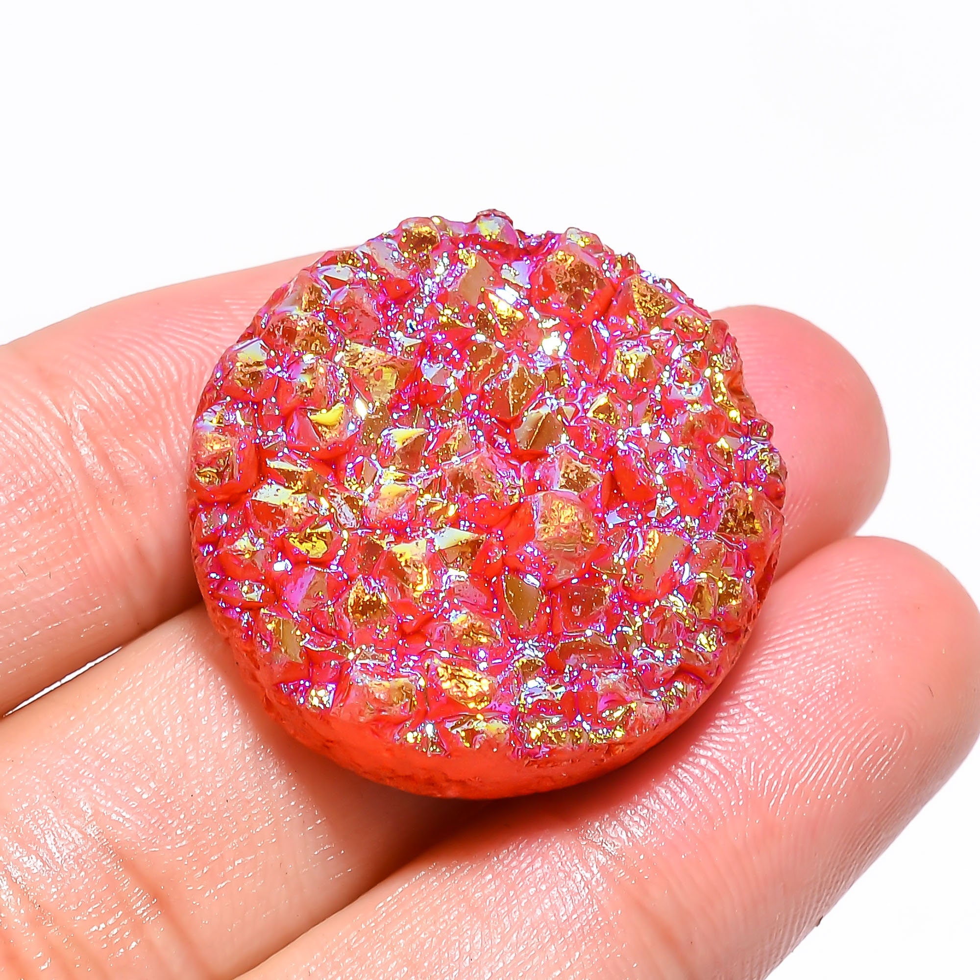 52 Ct. Gorgeous Top Grade Quality 100% Natural Red Druzy Round - Etsy UK