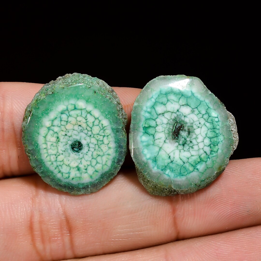 100% Natural Wonderful Green Solar Quartz Fancy Shape Slice Loose ...