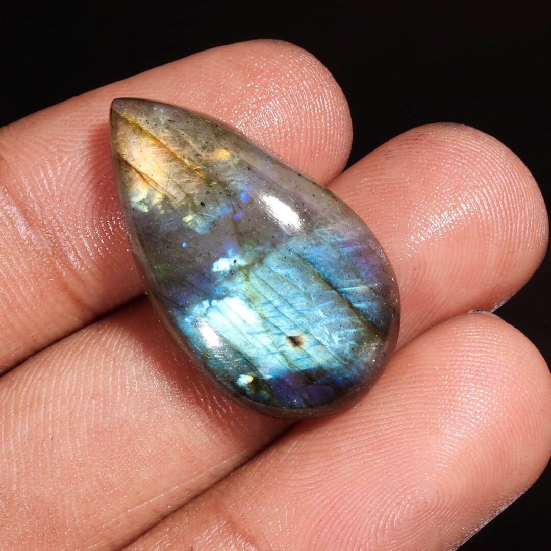 Pendant Labradorite Blue Fire Pear Shape Cabochon Loose - Etsy