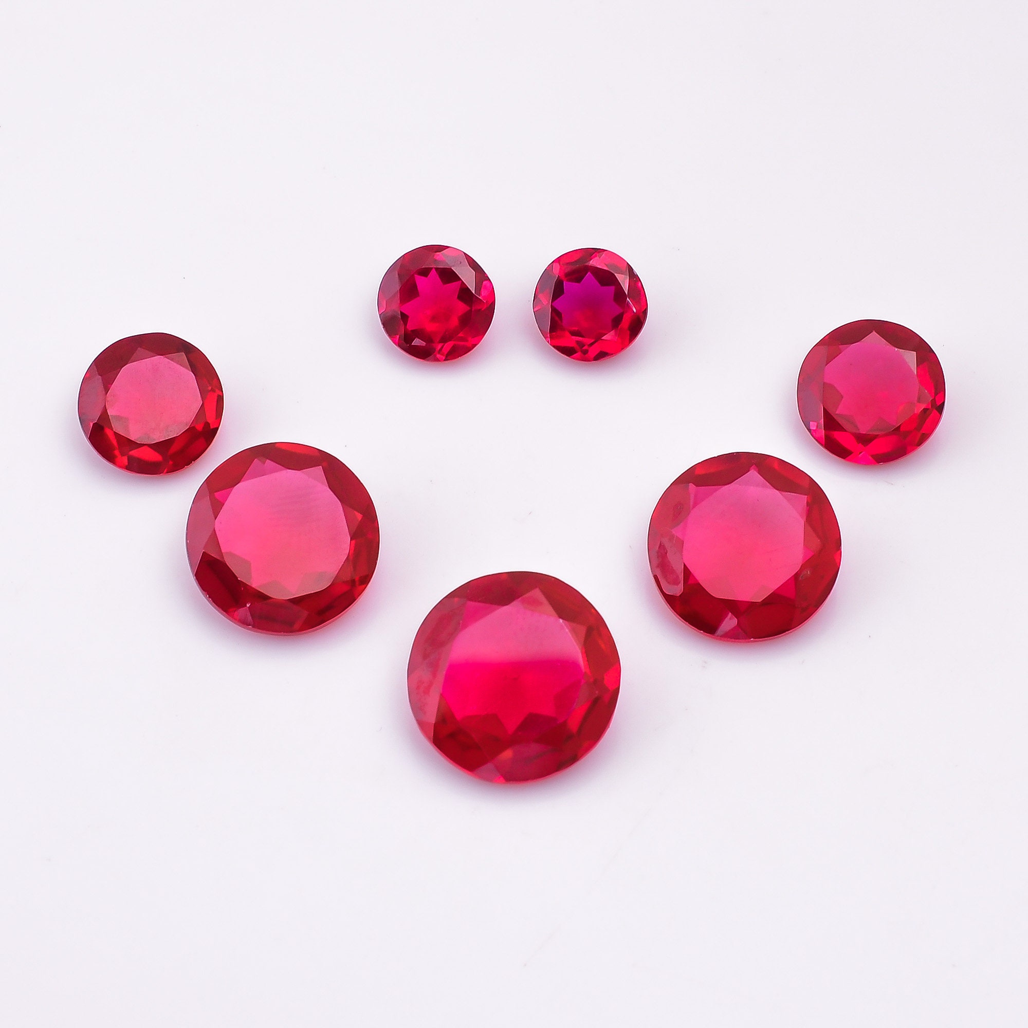38.5 Ct. Pink Ruby Transparent Round 8X8 14X14 Mm Wholesale - Etsy