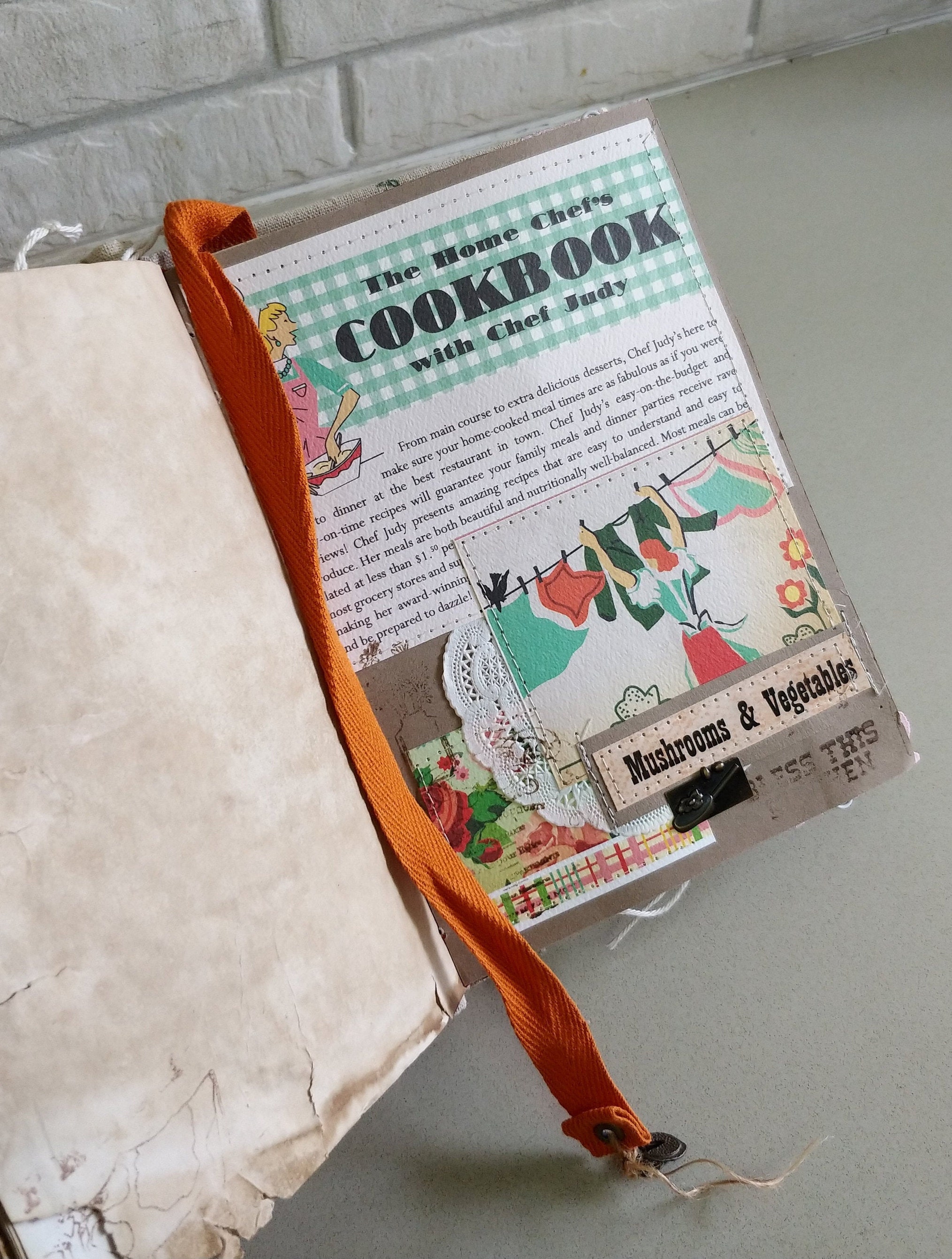 Bride Journal;blank Handmade Cookbook;vintage Retro Notebook;recipe ...