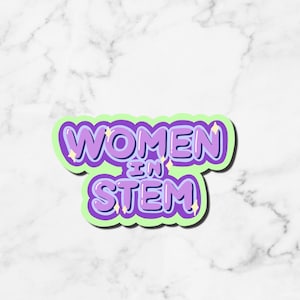 Women in STEM Sticker, Mysterious Color Collection, Science, Technology ...
