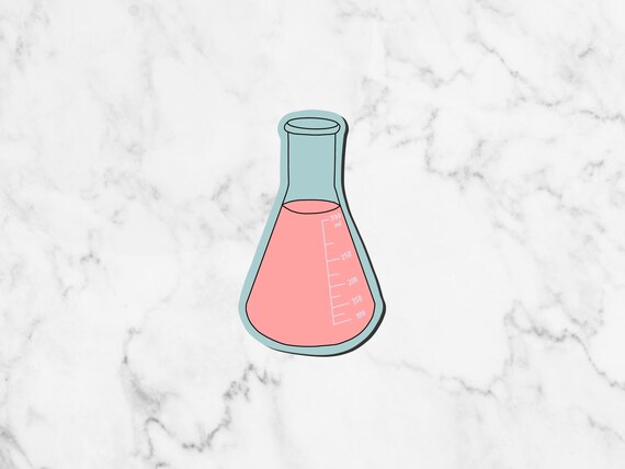 Chemistry Beaker Sticker Organic Chemistry Sticker Mint - Etsy